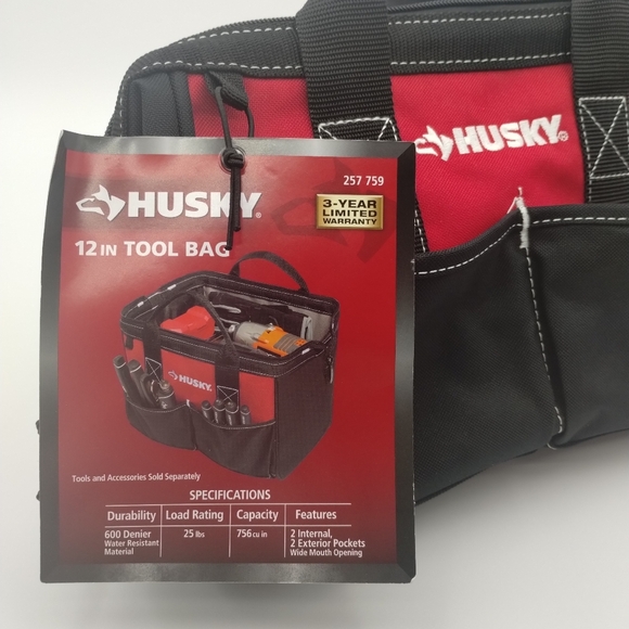 Husky | Storage & Organization | Husky 2 In Tool Bag 4 Pocket Zippered ...